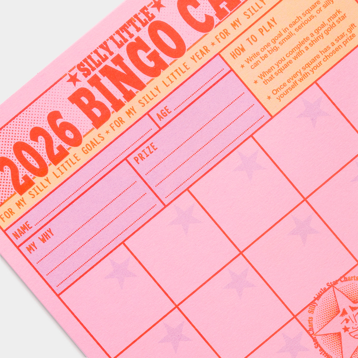 2026 Bingo Card – Silly Little Star Charts
